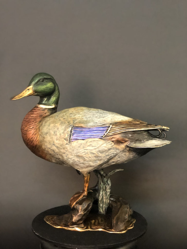 Mallard Duck - Bronze – Corwin Galleries