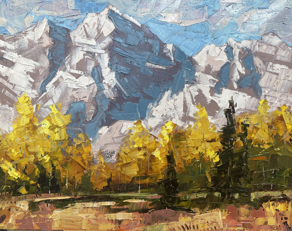 Maroon Bells Morning - Oil on Canvas – Corwin Galleries